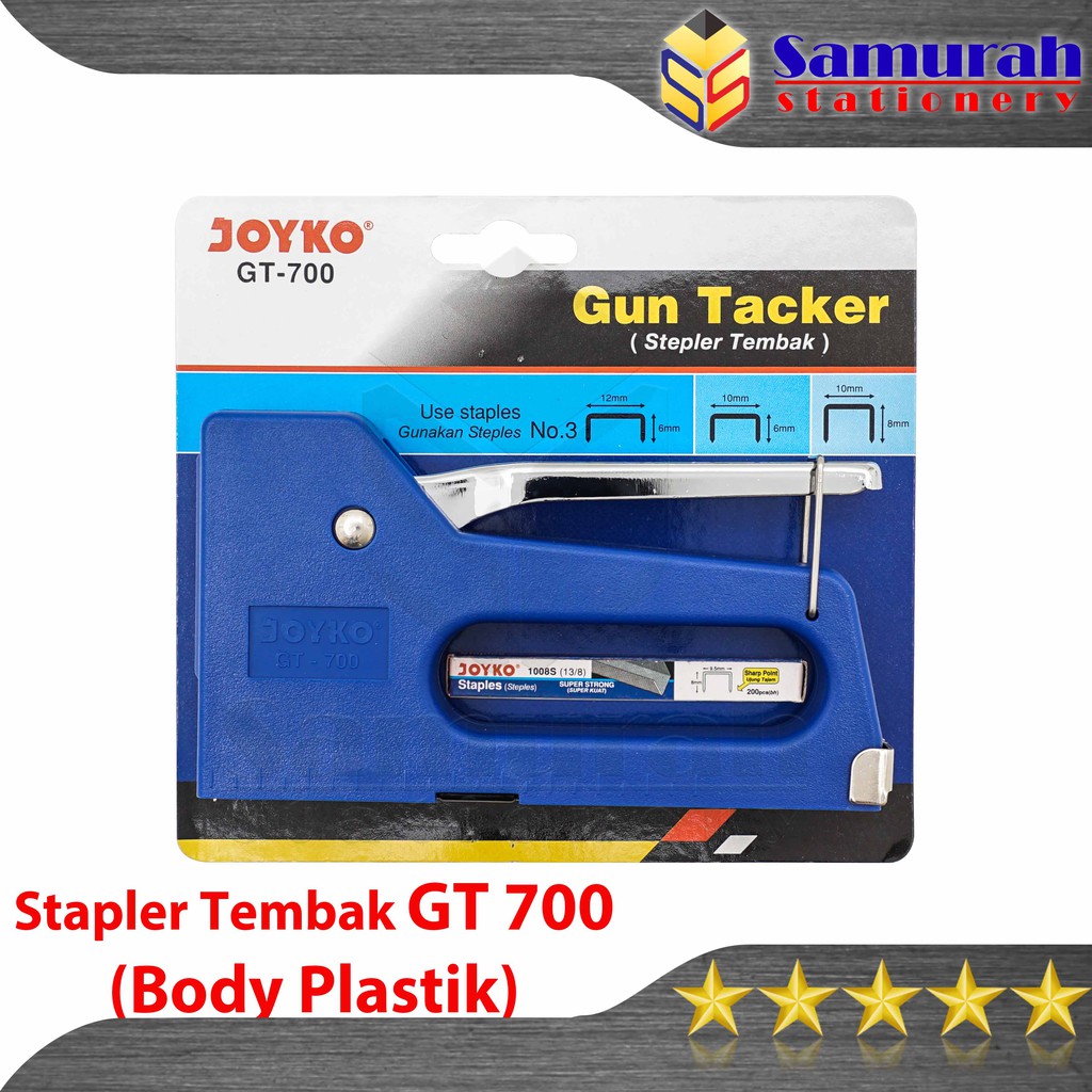 Jual Mesin Stapler Tembak Joyko GT-700 Body Plastik / Gun Tacker GT 700 ...
