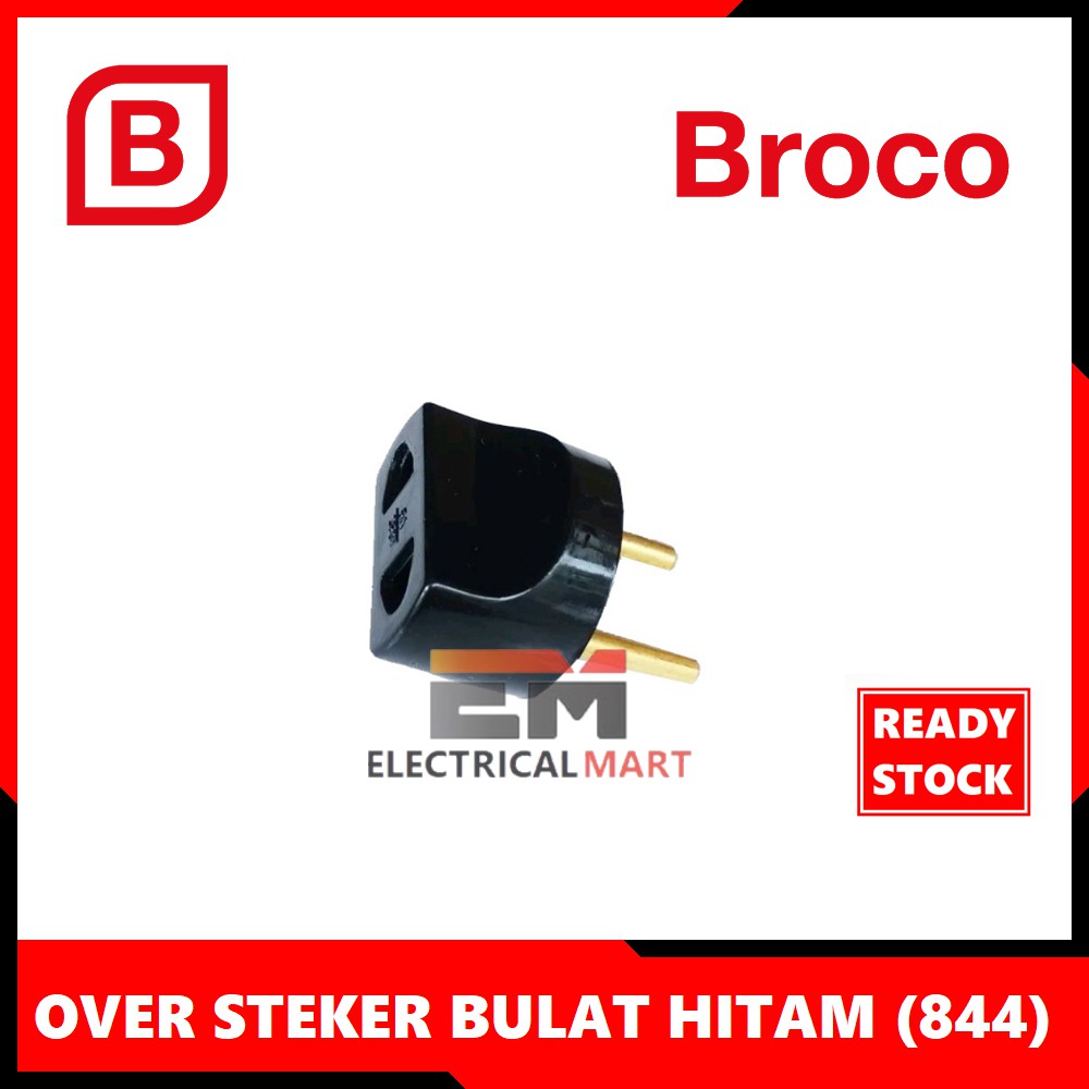 Jual Over Steker Broco Bulat Hitam (844) Buat Adaptor Charge Cas HP ...