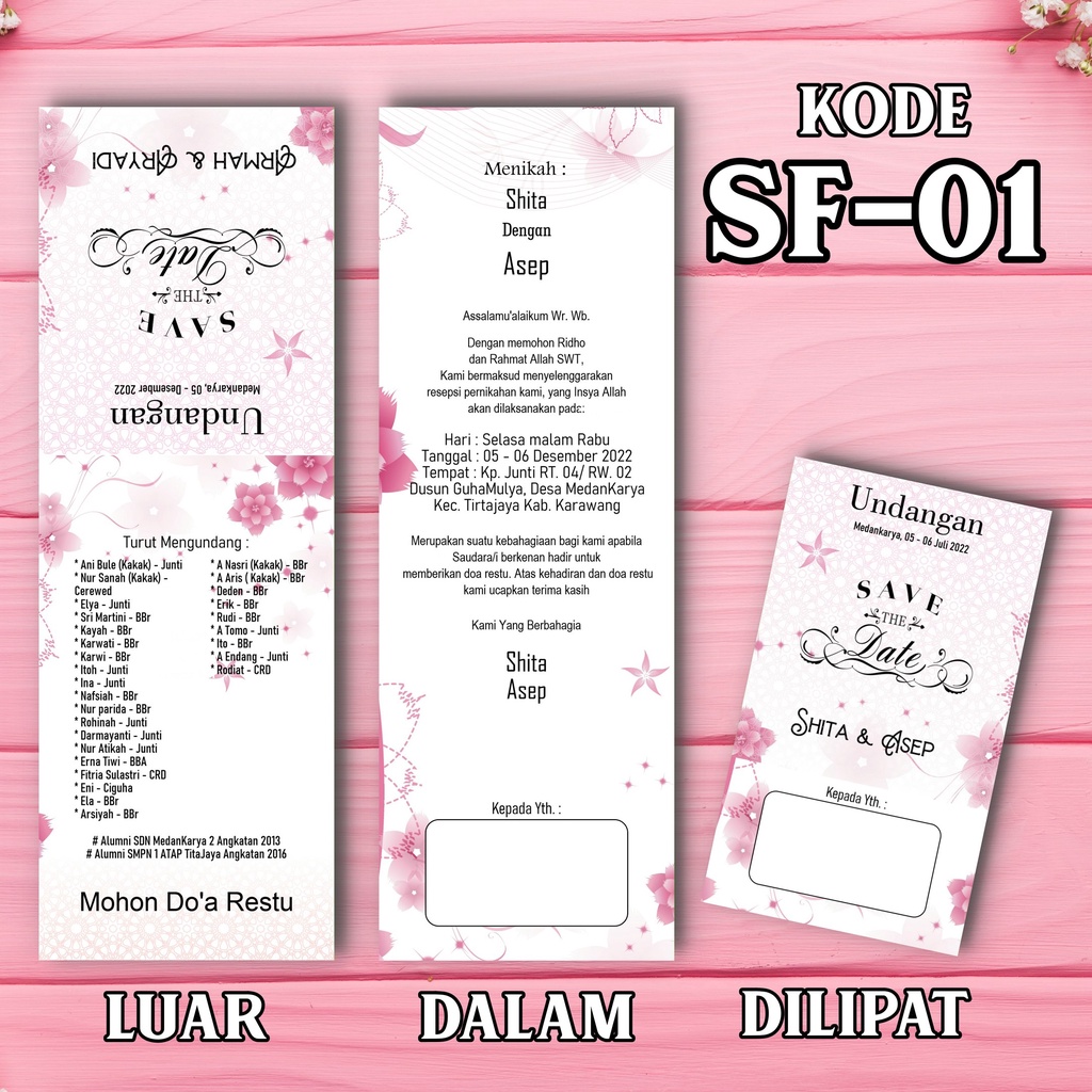 Jual Undangan Murah Satuan bahan Doff 3 | Shopee Indonesia