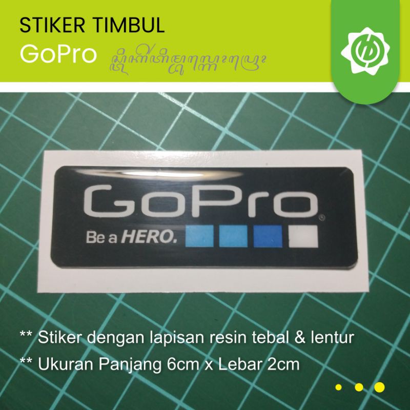 Jual Stiker Timbul GoPro ukuran 6cm x 2cm | Shopee Indonesia