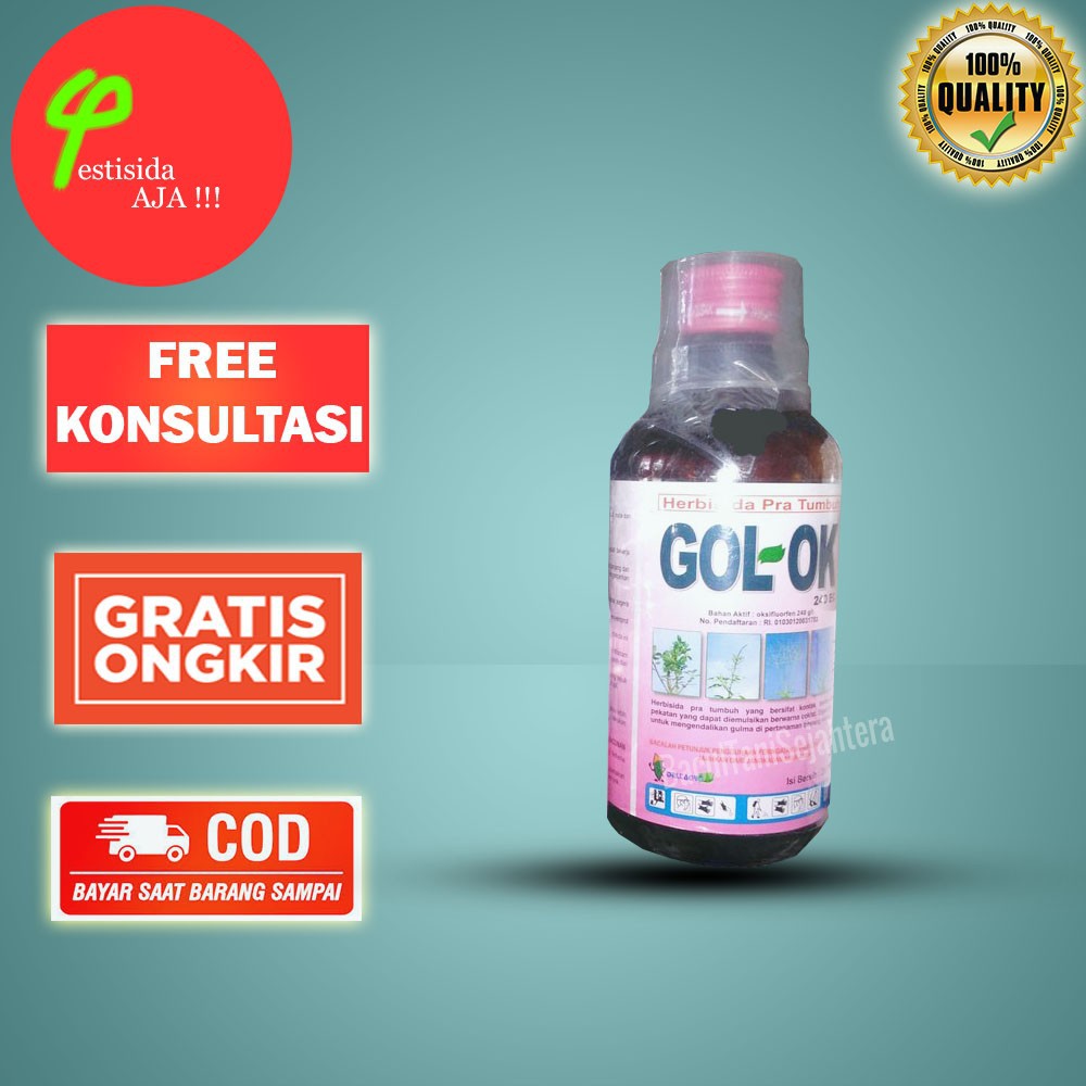 Jual GOL-OK 240 EC 100 ML GOL OK HERBISIDA OBAT RUMPUT | Shopee Indonesia