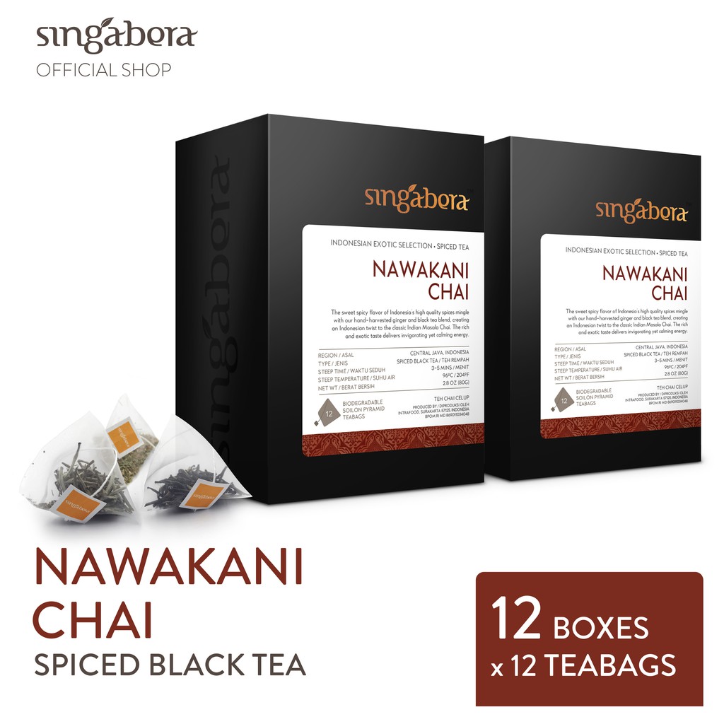 Jual Singabera Nawakani Chai - Spiced Black Tea - 12 box @ 12 teabags ...