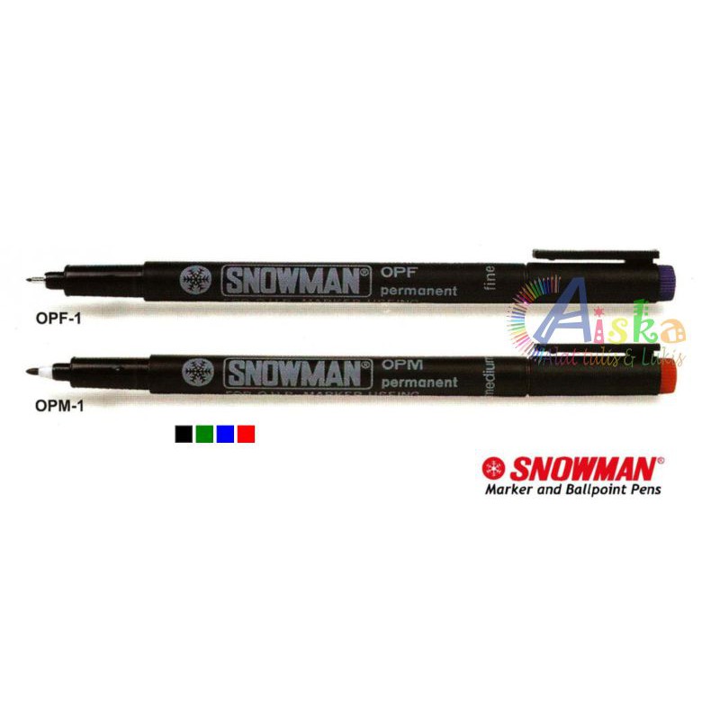 Jual Spidol Snowman Permanent OHP (OPF & OPM) | Shopee Indonesia