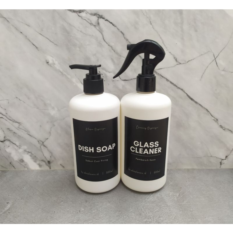 Jual BOTOL SABUN AESTETIK LABEL REFILL 500ml | Shopee Indonesia