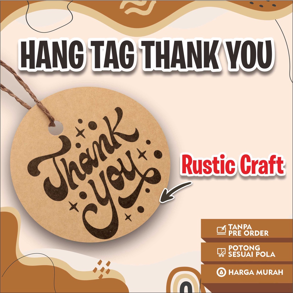 Jual Hang tag thank you souvenir / hang tag thank you hampers / hang ...