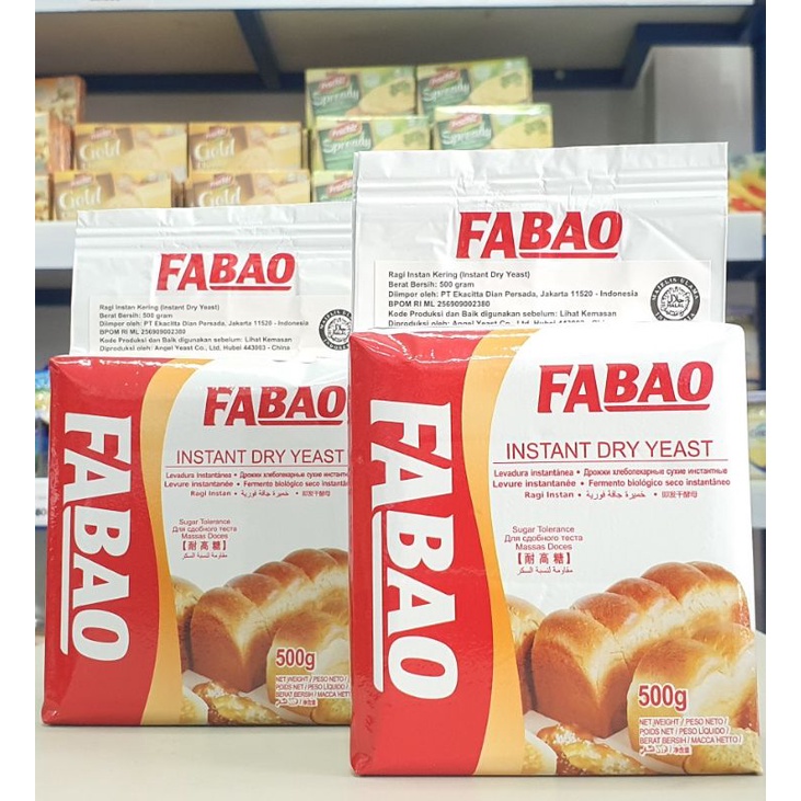 Jual Ragi Fabao 500Gr / Instant Dry Yeast Fabao / Pengembang Roti ...