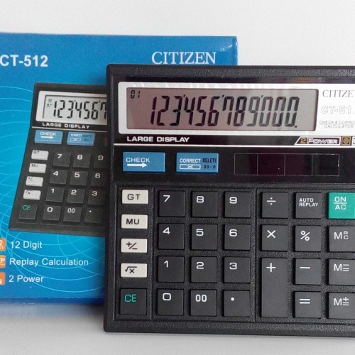 Jual Kalkulator Citizen CT-512 - Kalkulator Ukuran Sedang 12 Digit ...