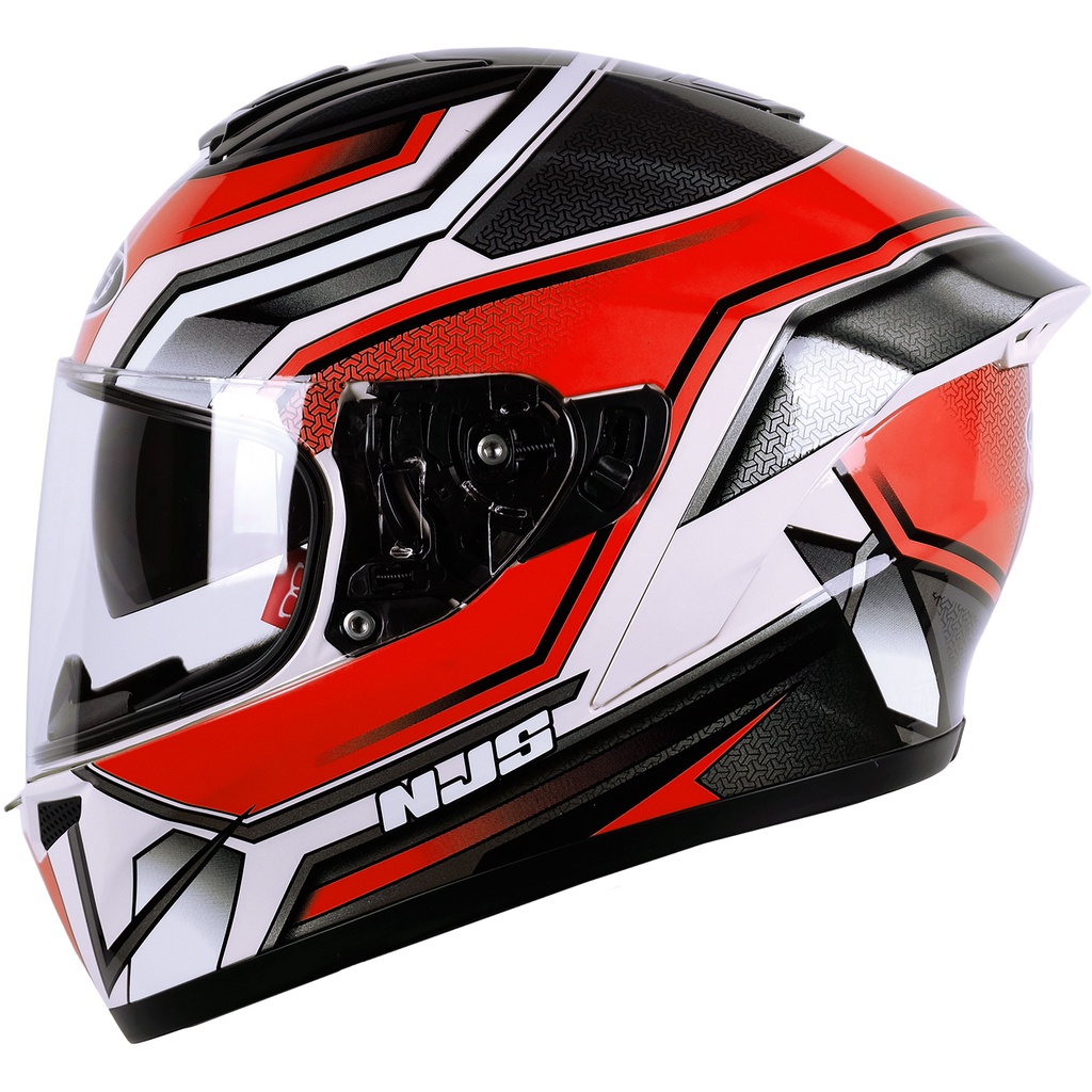 Jual NJS ZX-1 ZENITH Putih - Merah Gloss - Helm Full Face| ZX Motif ...