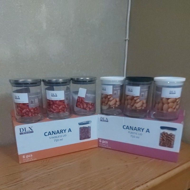 Jual Toples Kaca DLX 710ml Canary A Set isi 6 Pcs dengan pilihan Tutup Plastik & Stainless ...