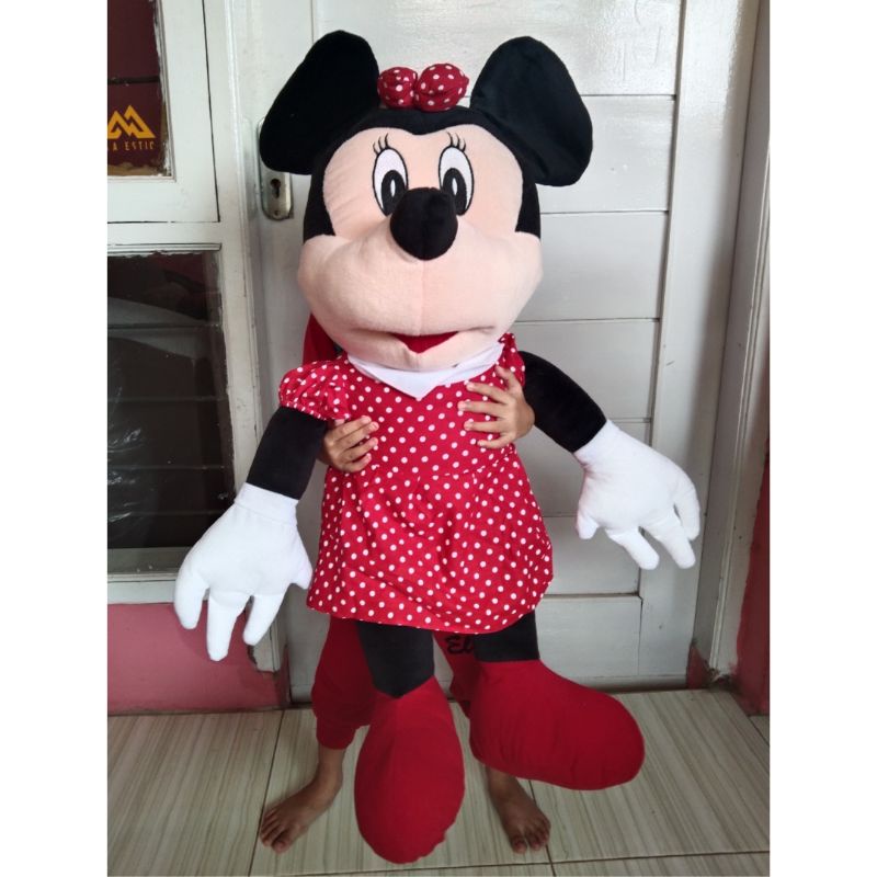 Jual BONEKA MINNIE MINIE MICKEY MOUSE JUMBO BESAR BIG SIZE KARAKTER ...