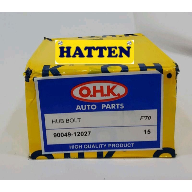 Jual BAUT RODA / HUB BOLT / 90049-12027 / F70 / OHK | Shopee Indonesia