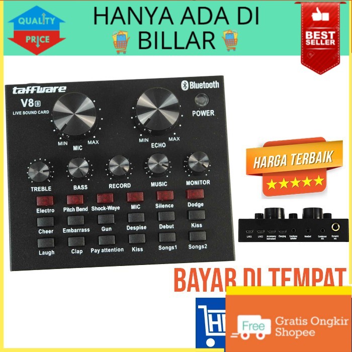 Jual SOUND CARD BLUETOOTH AUDIO USB EXTERNAL EFEK V 8S ELEKTRONIK SOUNDCARD YOUTUBE TWITCH V8S ...