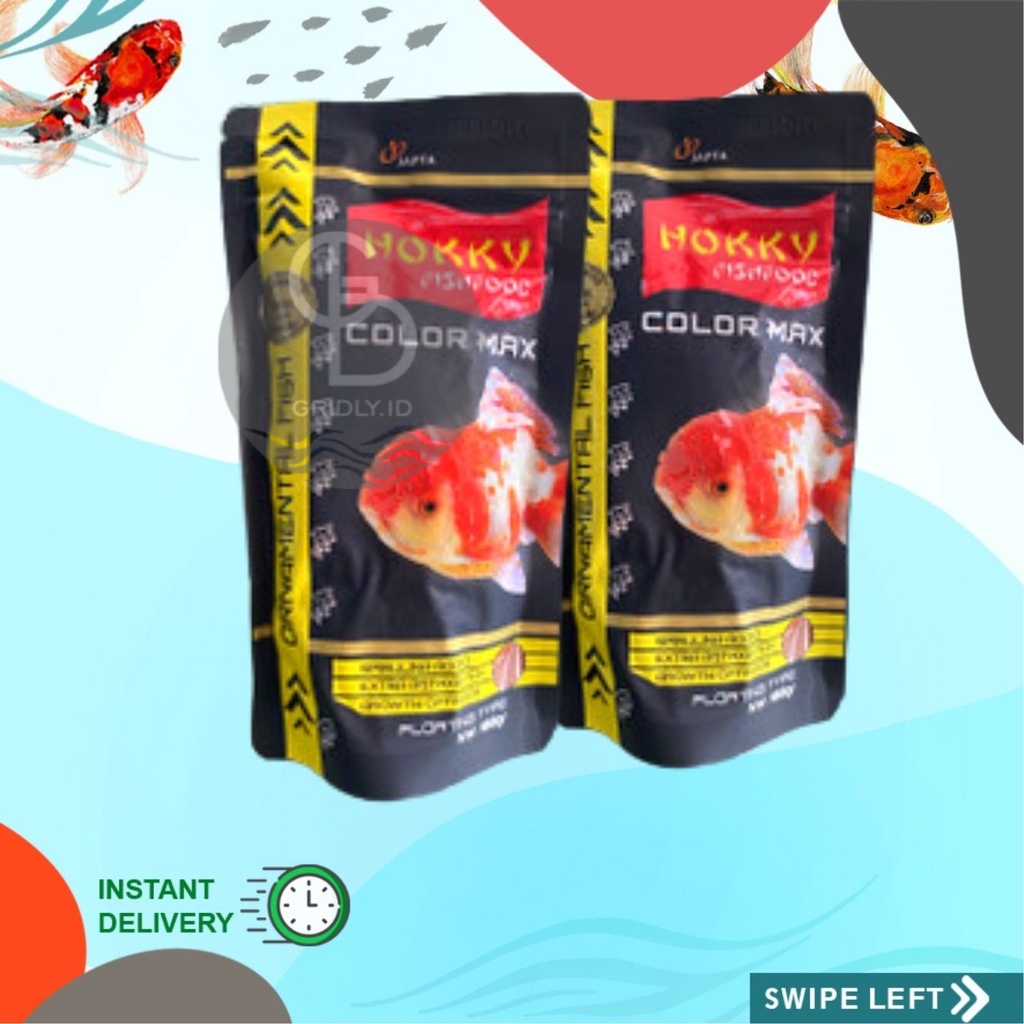 Jual PAKAN IKAN HOKKY COLOR MAX 100GR PAKAN IKAN MAS KOKI PENCERAH ...