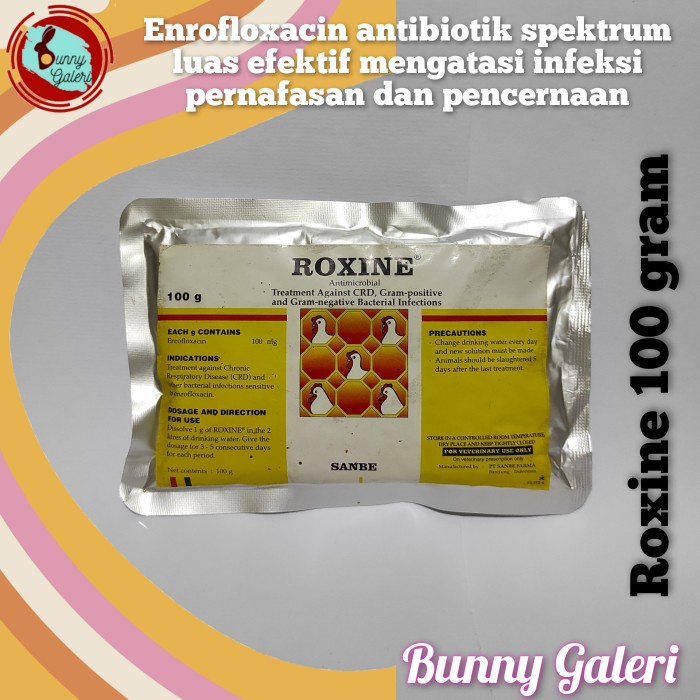 Jual Antibiotik ROXINE 100 gram obat CRD dan Infeksi bakteri hewan ...