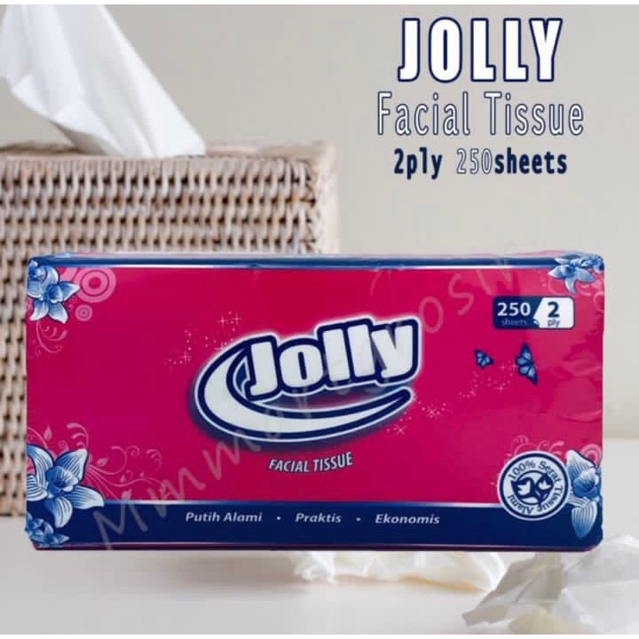 Jual Jolly Facial Tissue 250 Sheets [4 Pack] / Facial Tissue Jolly by ...