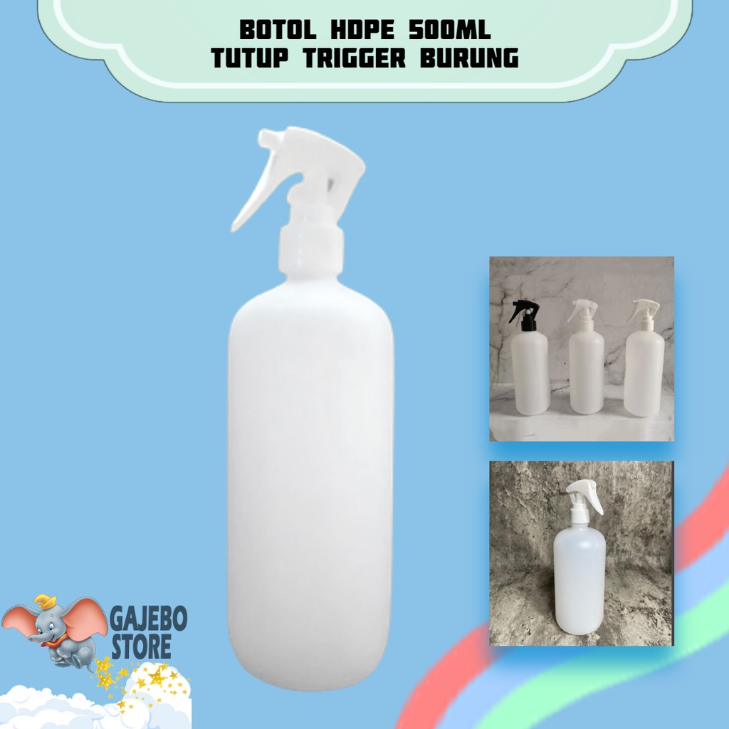Jual BOTOL 500ML HDPE TRIGGER BURUNG N24 / BOTOL TRIGGER 500ML HDPE SPRAY TRIGGER BURUNG N24 ...