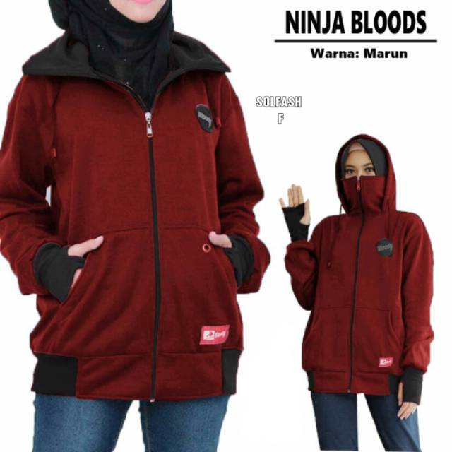 Jual Ninja bloods Jaket Ninja pria dan Wanita bahan Flece Kualitas HQ ...