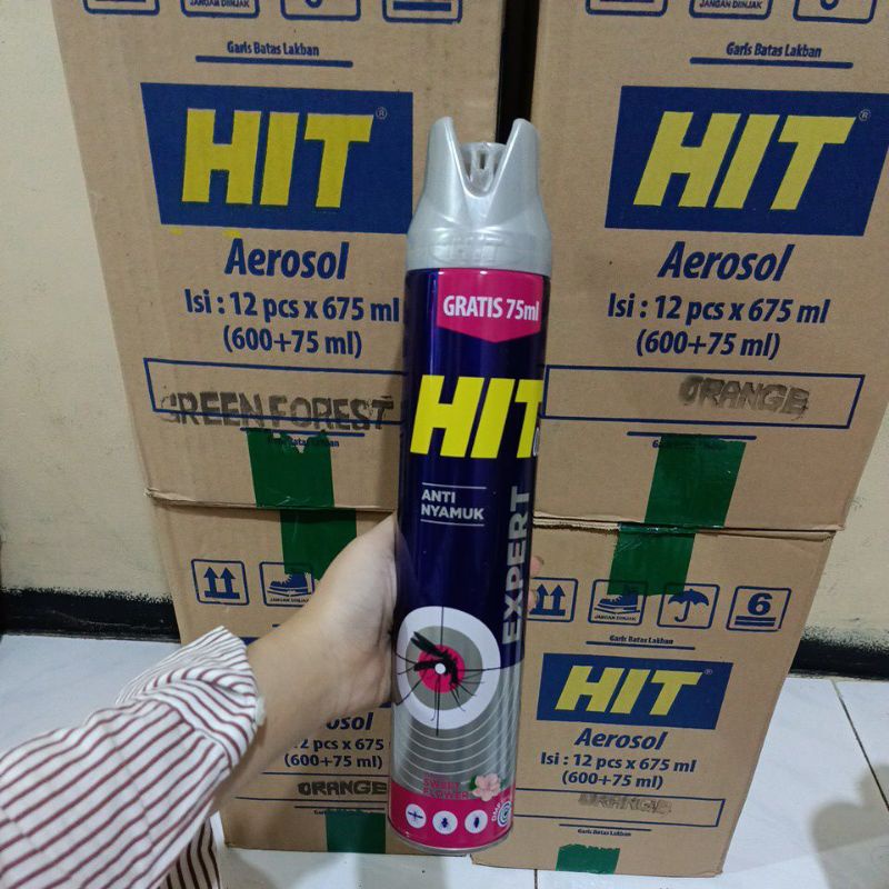Jual [PROMO] HIT Semprot 600ml jumbol / Obat Nyamuk Semprot / HIT spray ...
