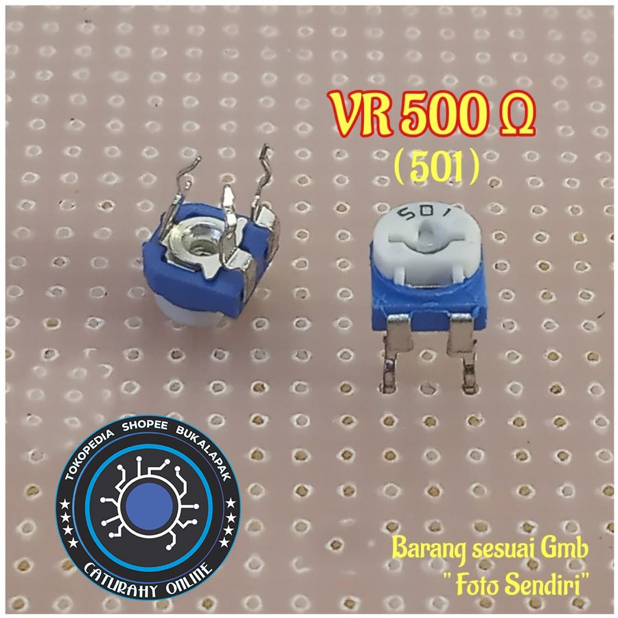 Jual VR 500 ohm variable resistor 501 trimpot trimmer 500 Ω variabel ...