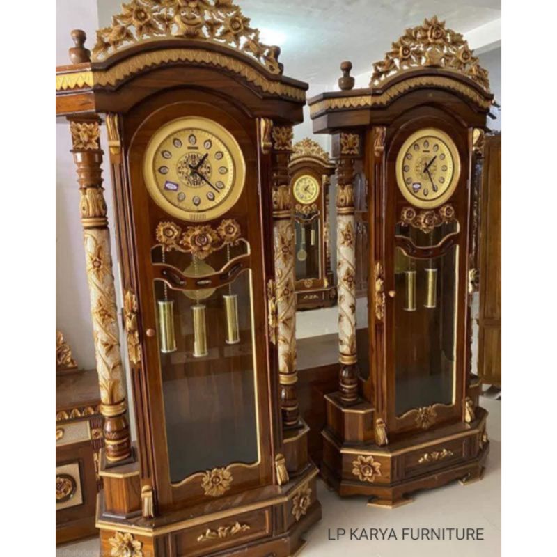 Jual Lemari jam hias/lemari jam hias kayu jati/lemari pajangan | Shopee ...
