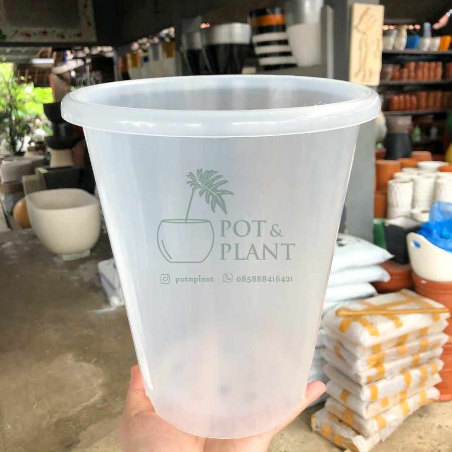 Jual Pot Plastik NKT Tower 21 Bening Transparan Tinggi Tanaman Bunga ...
