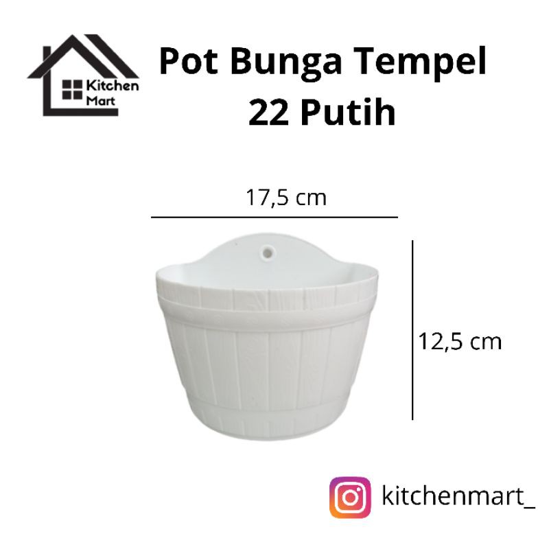 Jual Pot Bunga Tanaman Tempel Putih Pot Bunga Tempel Dinding Pot Bunga ...