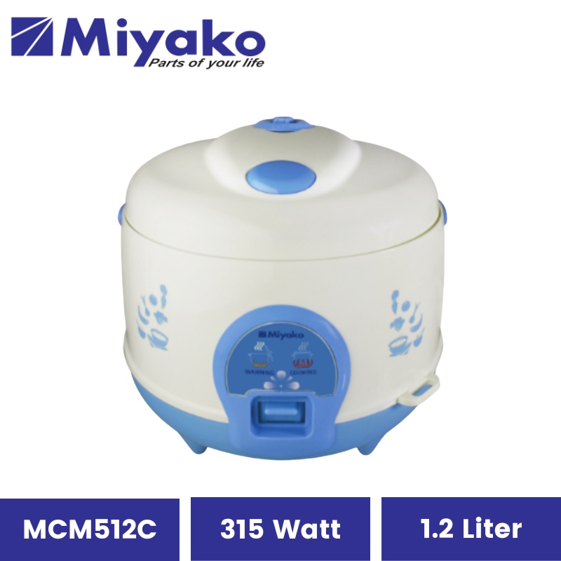 Jual Magic Com Miyako 1,2 Liter MCM-512 Garansi Resmi Miyako | Penanak Nasi Rice Cooker Hemat ...