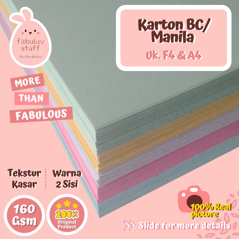 Jual Karton BC Manila 160 gsm F4 A4 | Shopee Indonesia