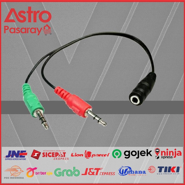 Jual Kabel Splitter Audio Jack 3.5mm Female ke Dual 3.5mm Male Hi ...