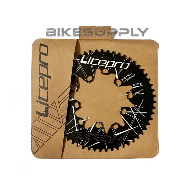 Jual Chainring Sepeda Oval Merk Litepro Warna Black Hitam Double BCD ...