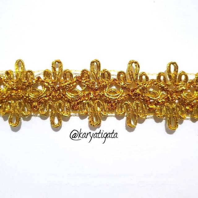 Jual Renda Emas Mahkota 2 Sisi / Renda Emas Tengah 999 (17 Yard ...