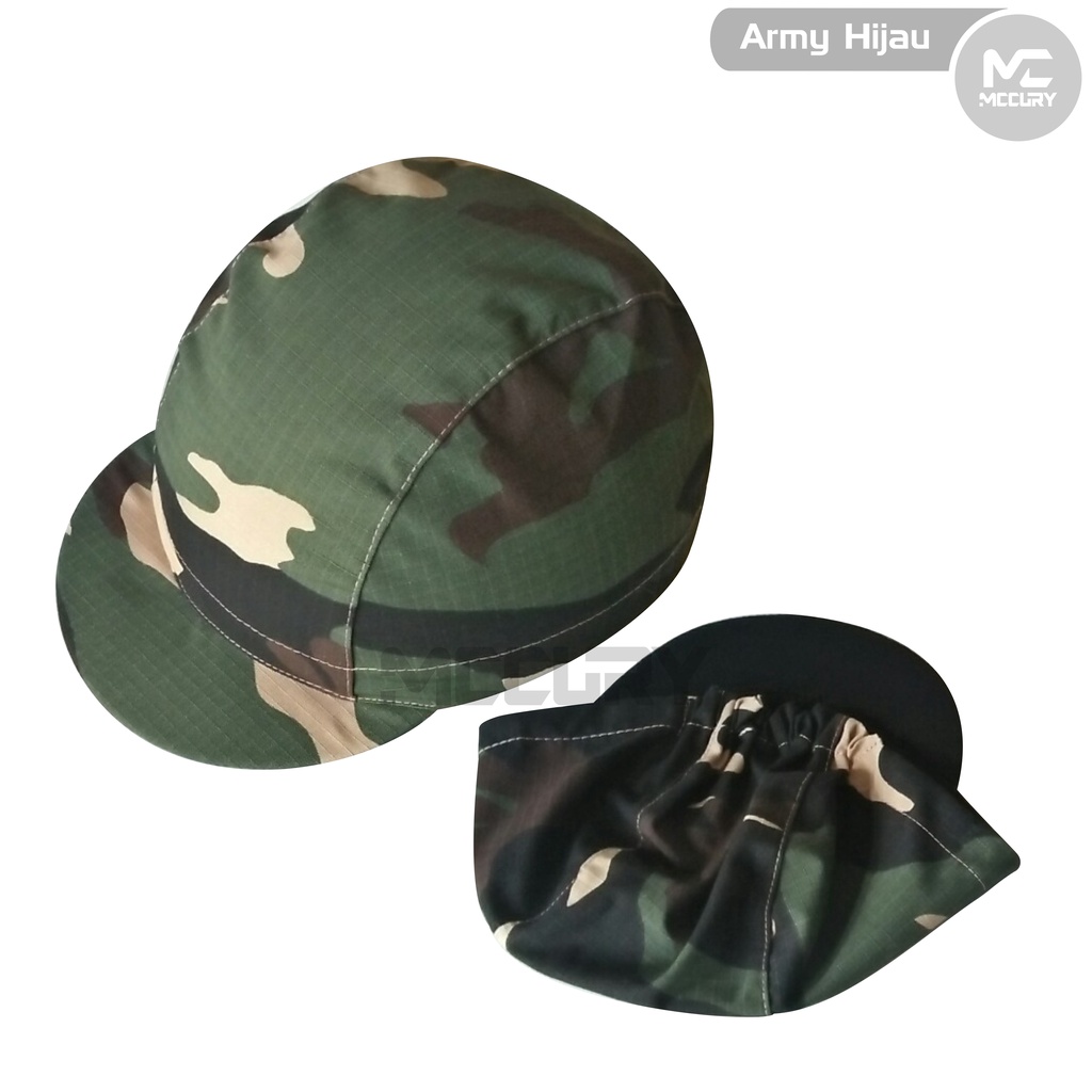 Jual Topi Cycling Cap Sepeda Lari Jogging Loreng Army Pria | Shopee ...