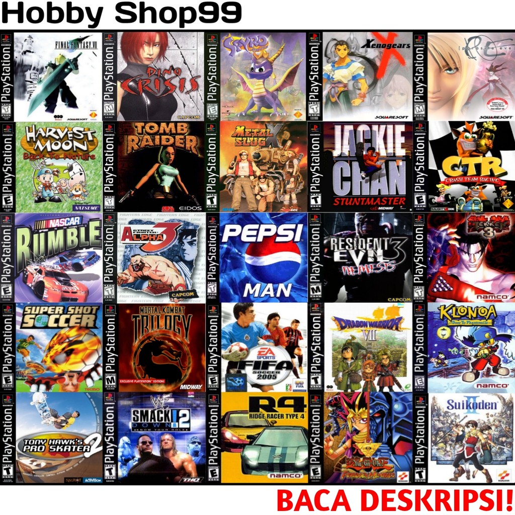 Jual TERMURAH! Kaset Game PS 1 Terlengkap By Request | Shopee Indonesia