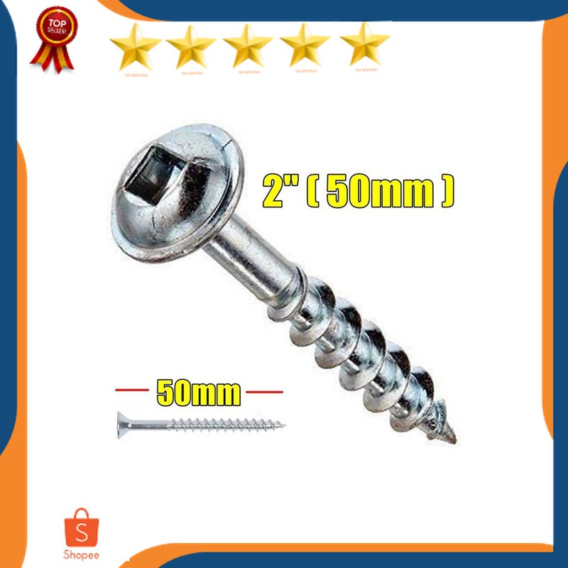 Jual pack 50pcs panjang 50mm sekrup kotak khusus 2inch sambungan jig ...