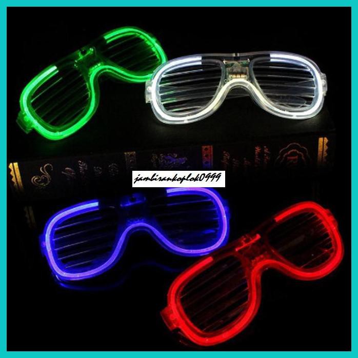 Jual KACAMATA-PRIA- KACAMATA LED GARIS LAMPU DJ GLOW PESTA 3 MODE NYALA ...