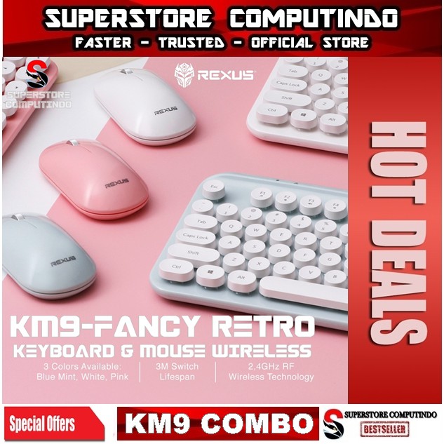 Jual Rexus KM9 Combo Keyboard Mouse Wireless | Shopee Indonesia