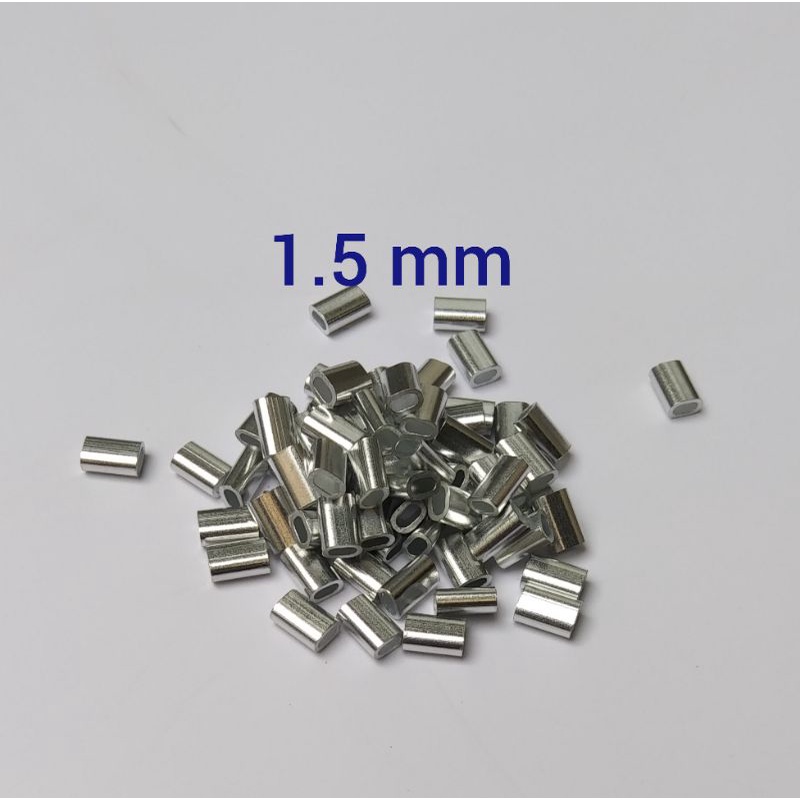 Jual Klem crimping oval allumunium 1.5 mm klem kawat seling | Shopee ...