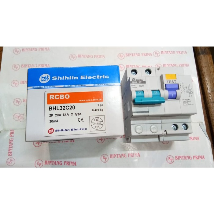 Jual RCCB / ELCB / RCBO 2P 6A-32A Tipe BHL-32 1P+N 6Ka 30Ma Merk Shihlin | Shopee Indonesia