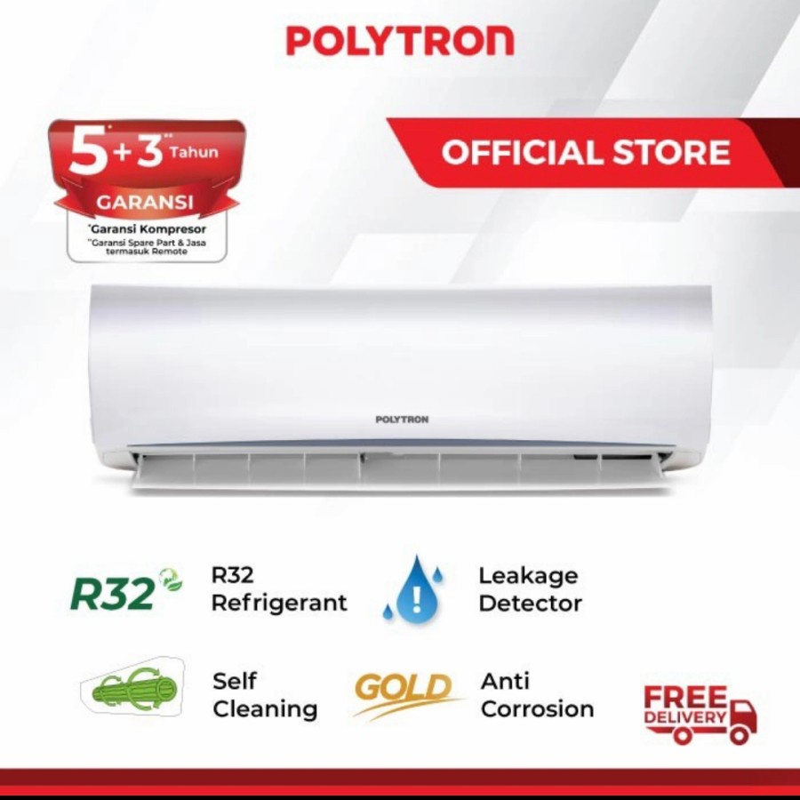 Jual AC POLYTRON 1/2 PK PAC 05 VH GARANSI OFFICIAL POLYTRON RESMI 5 ...