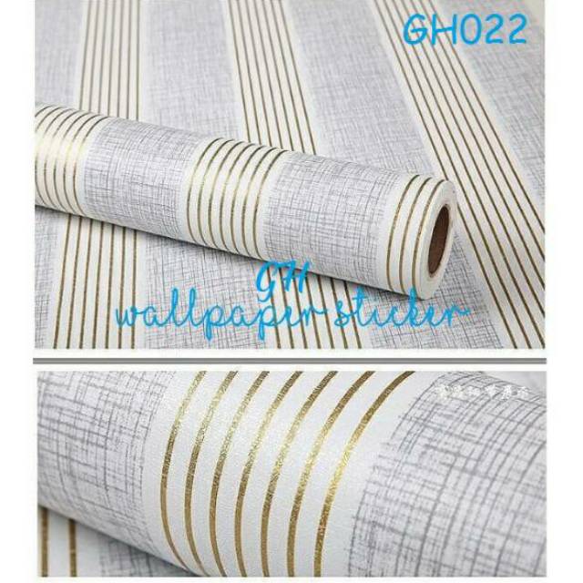 Jual GARIS SILVER EMAS Wallpaper Sticker dinding Minimalis Garis abu ...