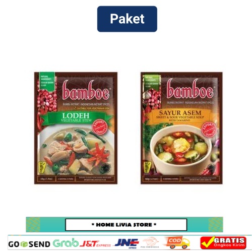 Jual Bamboe Bumbu Lodeh 54g + Bamboe Bumbu Sayur Asem 60g | Shopee ...