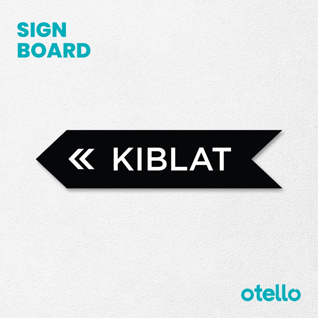 Jual Sign Arah Kiblat Acrylic Petunjuk Sholat Panah Papan Signage Board ...