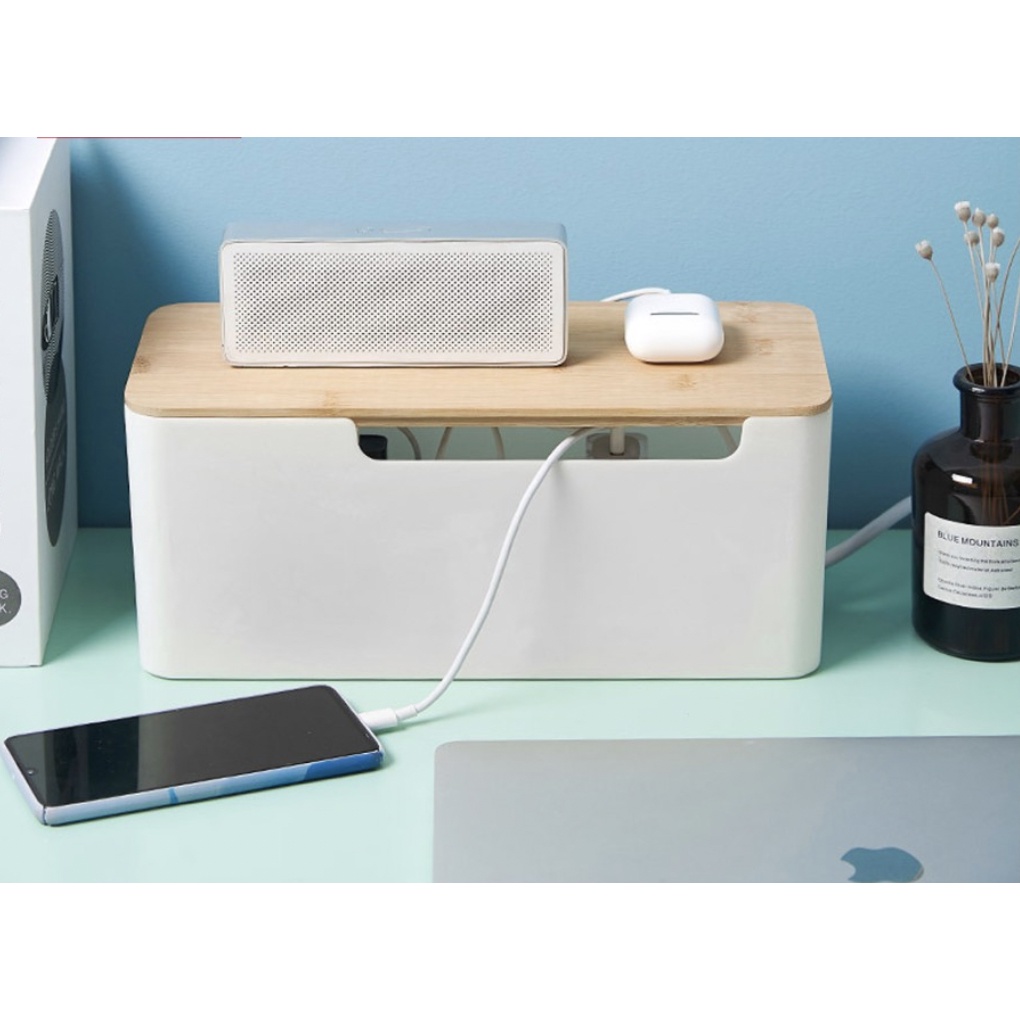 Jual Organizer Kotak Kabel Box Charger HP Laptop Meja Listrik Kotak ...