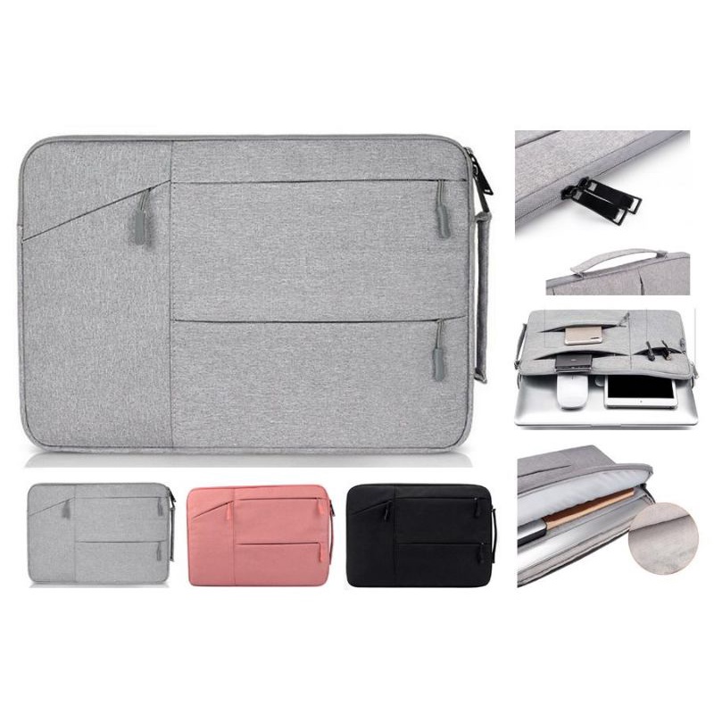 Jual UNIVERSAL Tas Laptop ipad pro 12.9 inch Pocket Black Nylon ...