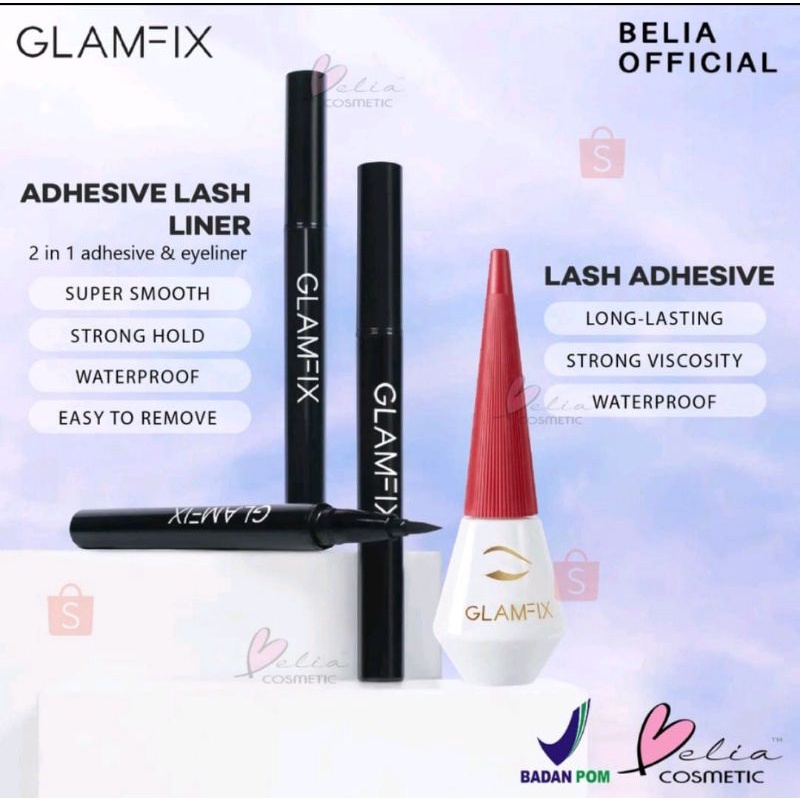 Jual glamfix adhesive lash liner dan lem bulu mata 2n1 | Shopee Indonesia