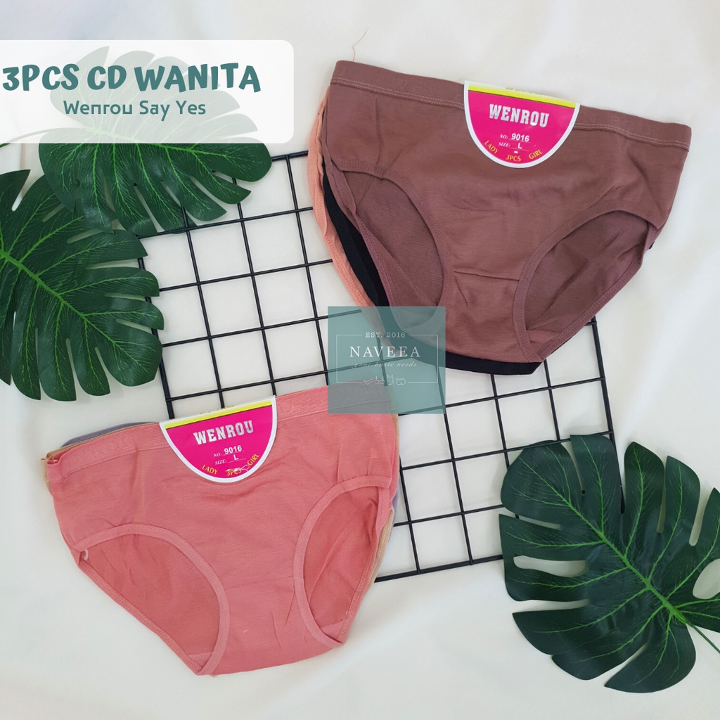 Jual Celana Dalam Wanita Isi 3pcs Wenrou Say Yes - NVA0066 | Shopee Indonesia