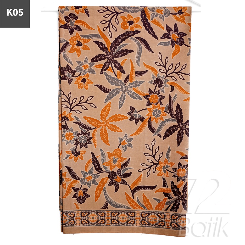 Jual KAIN BATIK PREMIUM Bahan Katun Motif Kembang Daun Singkong Warna ...