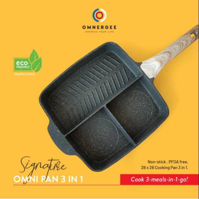 Jual Panci sekat 3 omnergee omni pan 3 in 1 | Shopee Indonesia