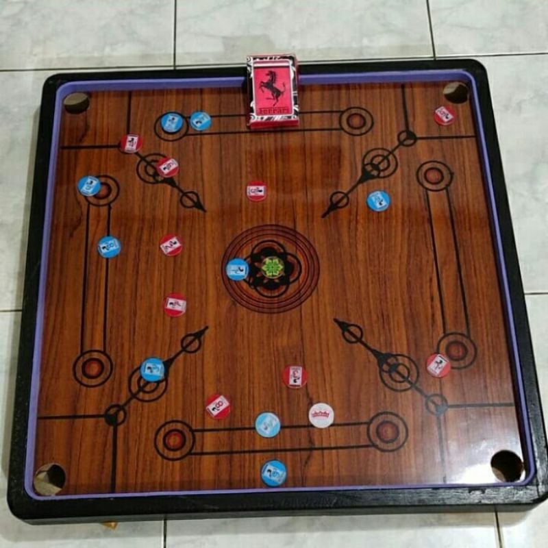 Jual Meja Karambol Kayu Bonus Koin - Mainan Krambol Board Game Anak ...