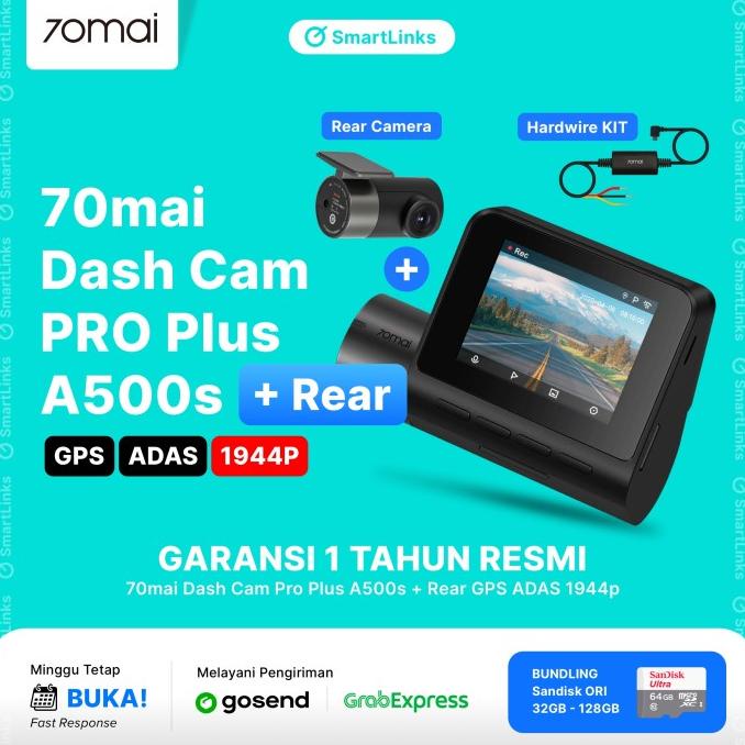 Jual 70Mai Dash Cam Pro Plus A500S 1944P - Gps Adas + Rear Set | Shopee Indonesia